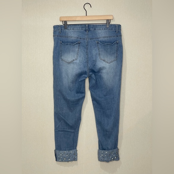 Vintage Violet | Jeans | Vintage Violet Embellished Cuffed Skinny Jeans ...